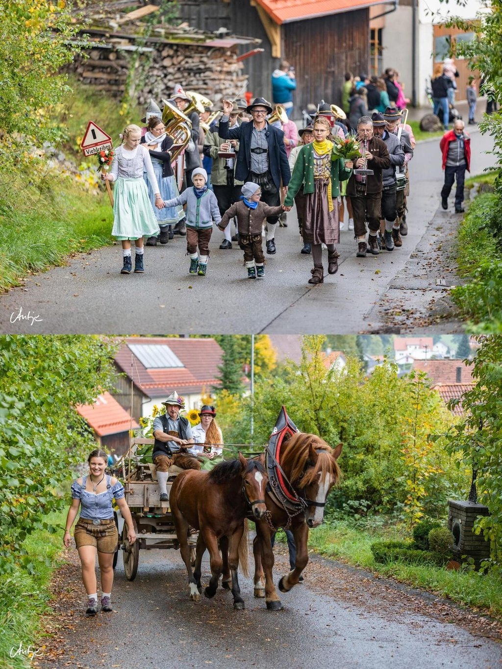Endlich wieder Almabtrieb in dem kleinen Dörfchen Rottum