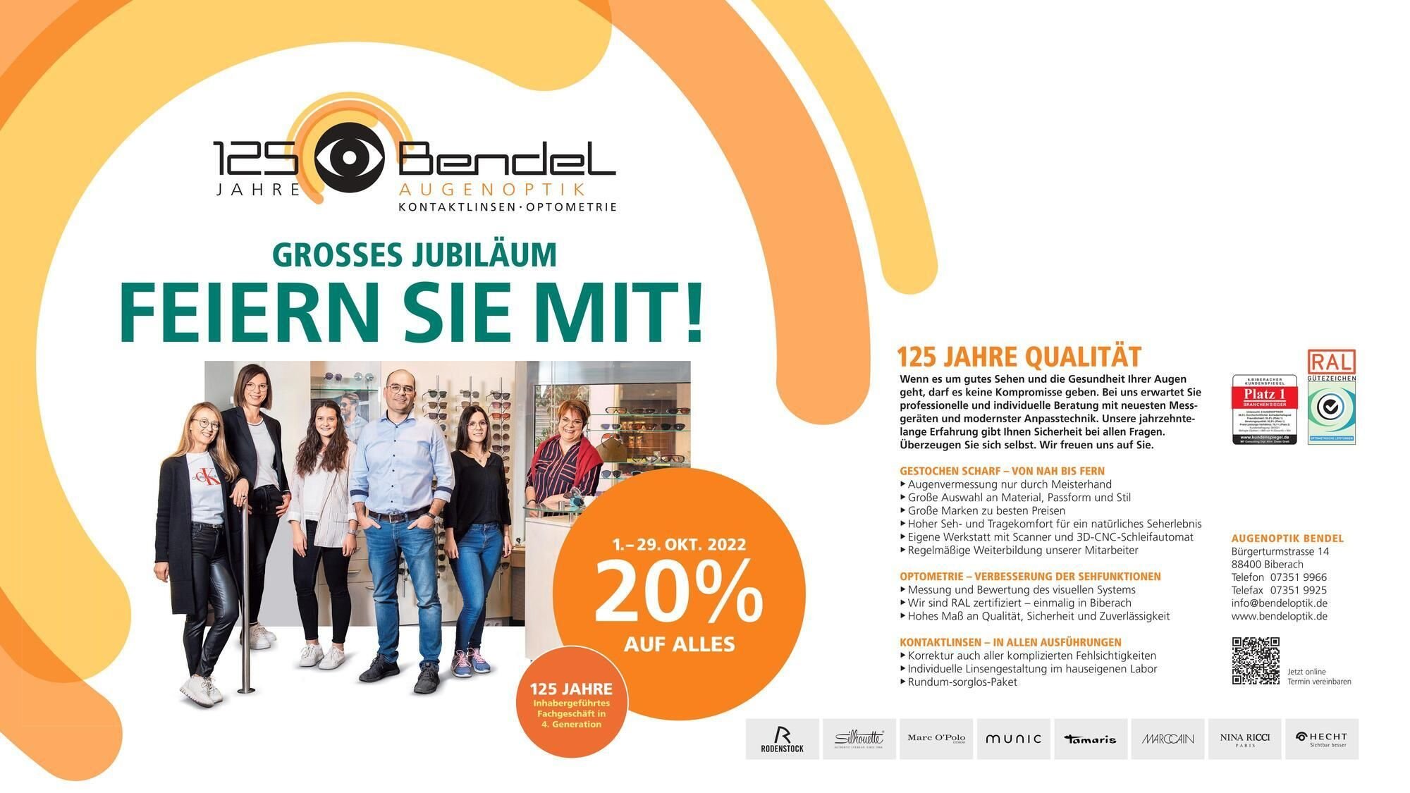 125 Jahre Bendel Augenoptik