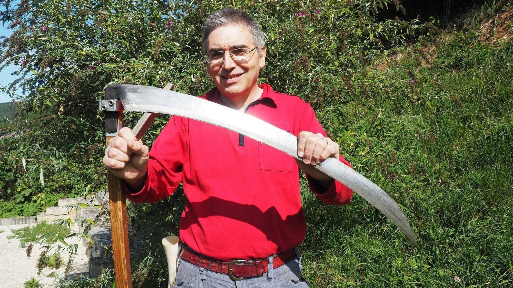 Er schwang die Sense – als Statist für die ARD-Serie „Oktoberfest 1900“.