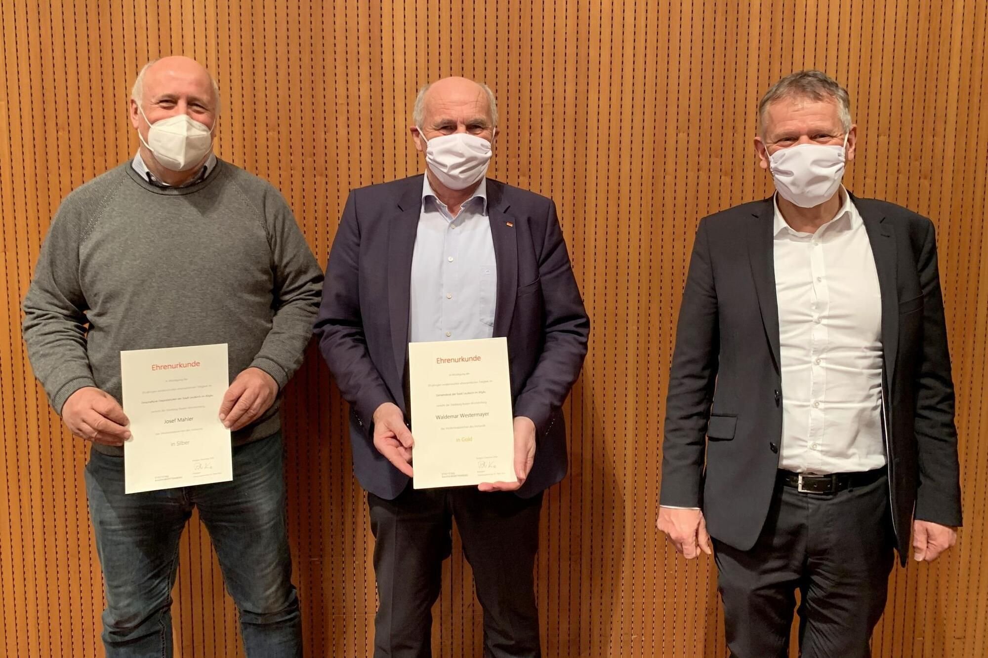 Stadtrat Westermayer und Ortsvorsteher Mahler für ehrenamtliches ...