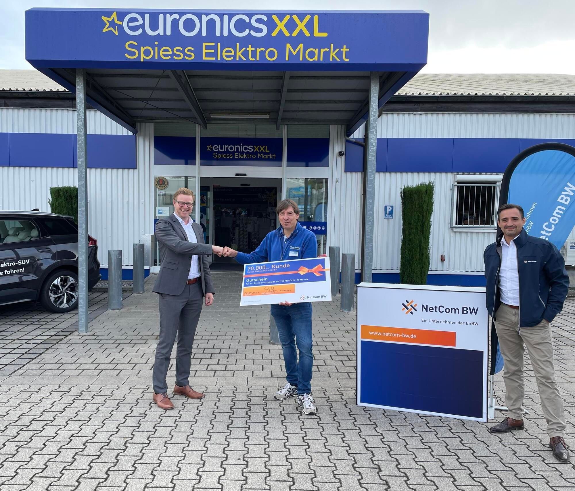 NetCom BW freut sich über den 70 000. Kunden