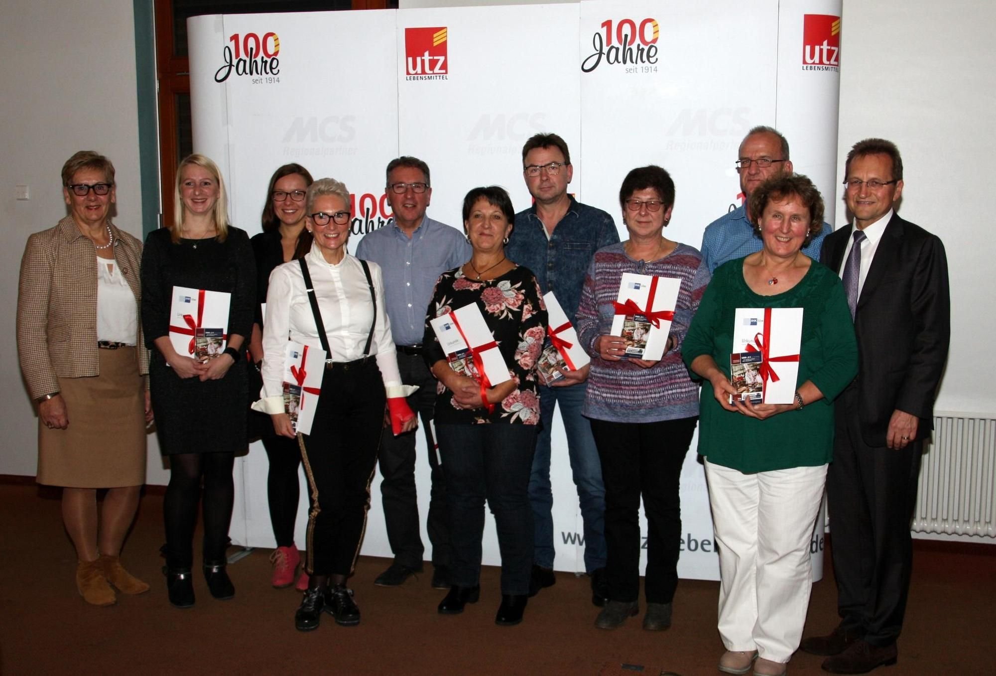 Firma Utz ehrt langjährige Mitarbeiter