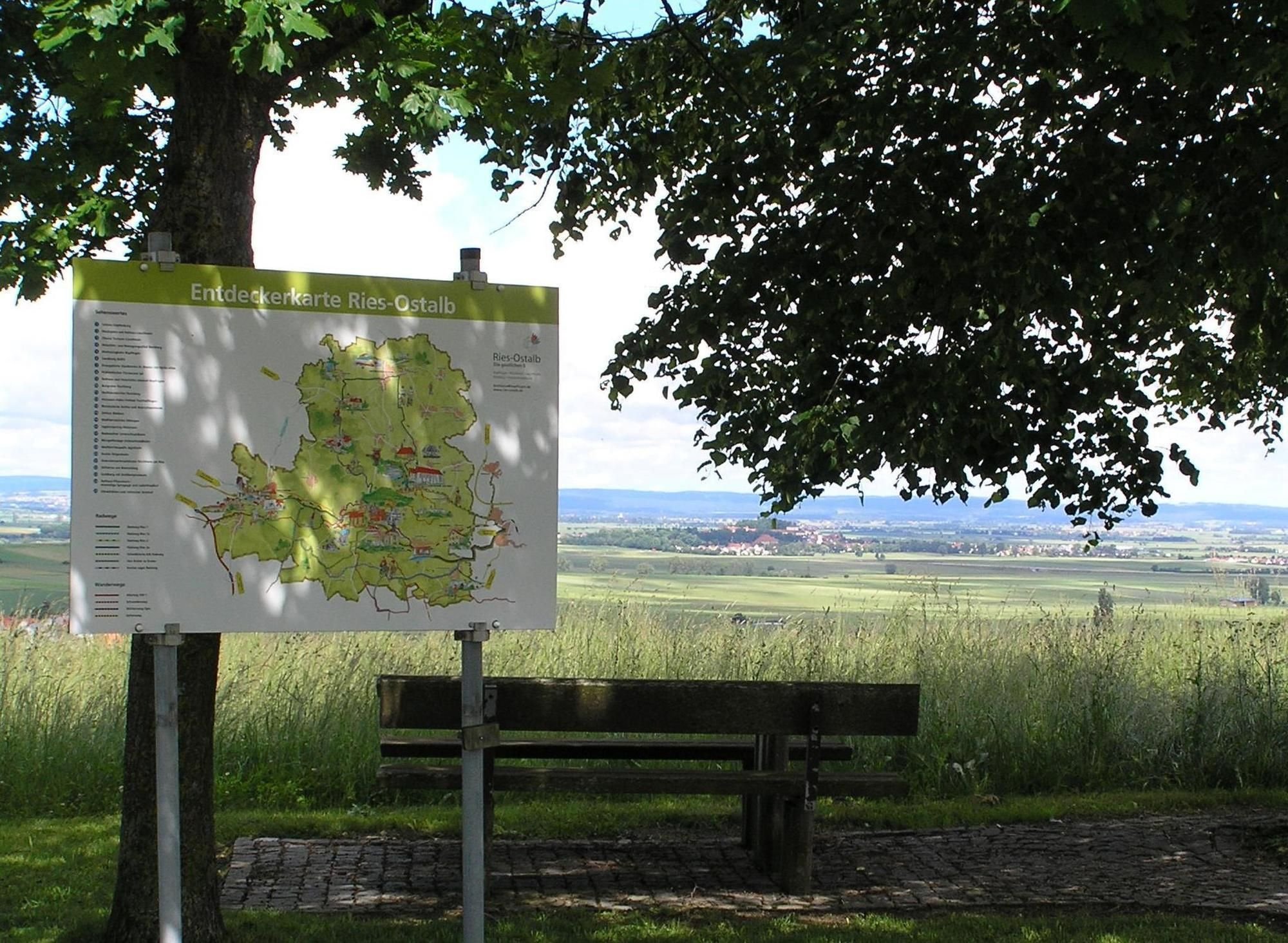 Entdeckertafeln erklären das Ries