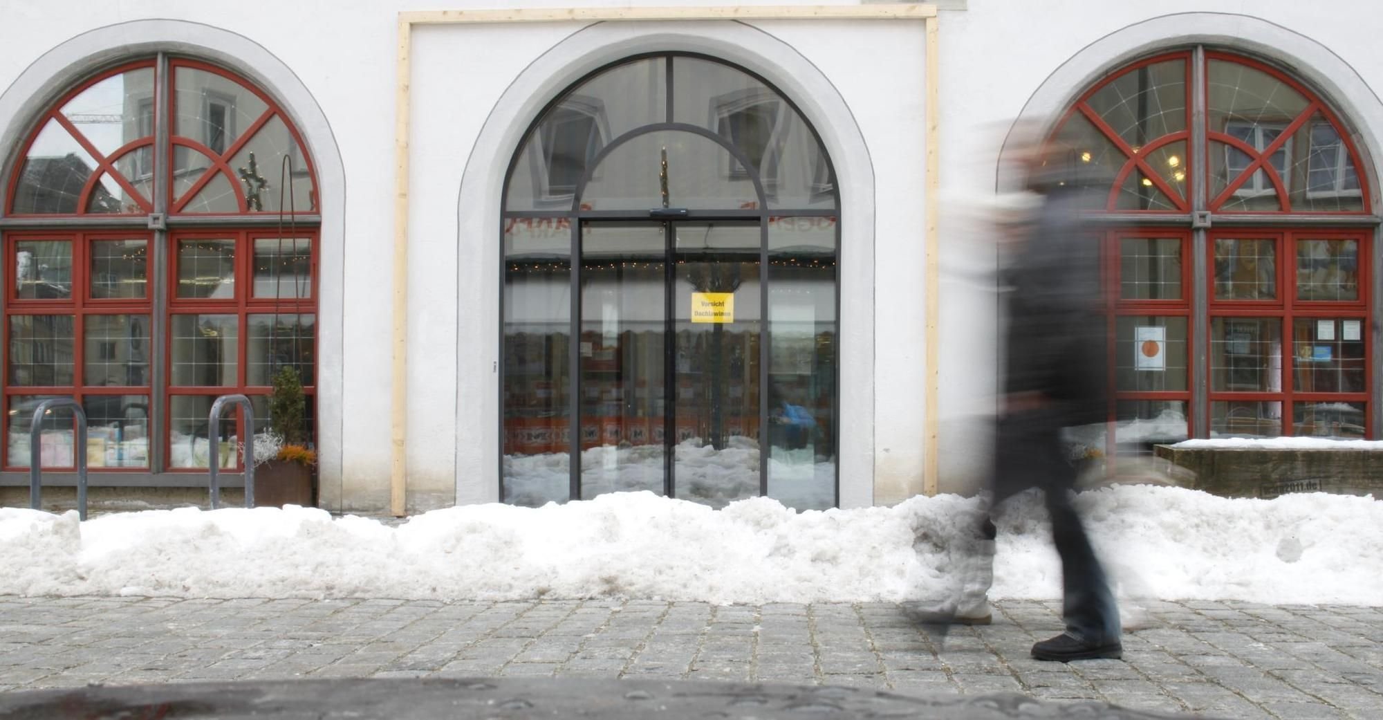 Der neue Bücherei-Eingang ist bald fertig