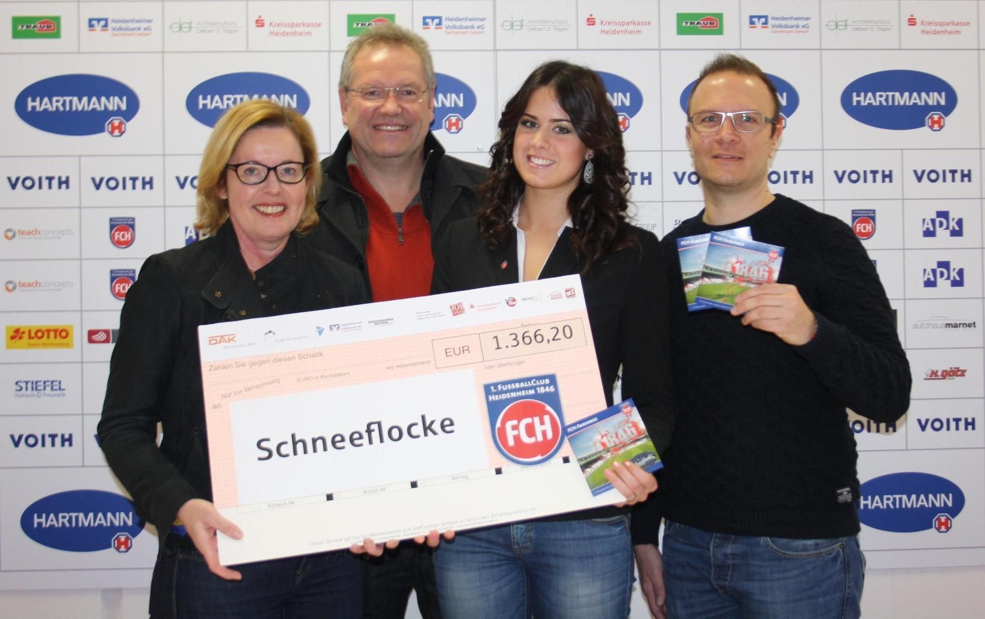 1366 Euro für Aktion „Schneeflocke“