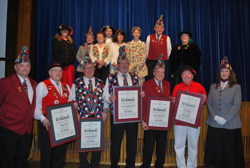 Historische Narrenzunft Markdorf ehrt langjährige Mitglieder