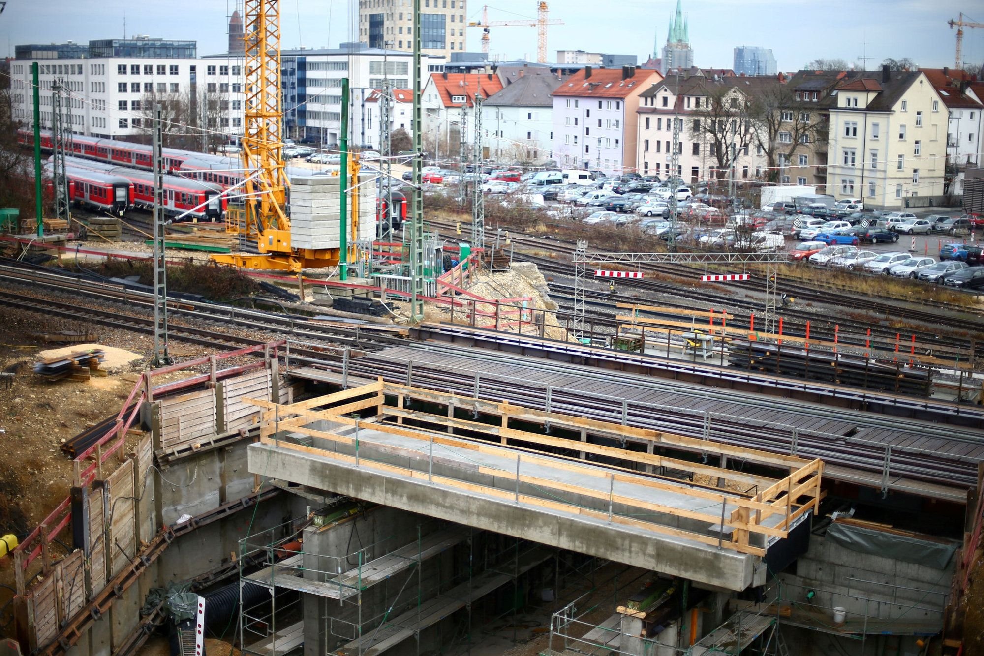 Für den ICE-Tunnel wird der Fels gesprengt