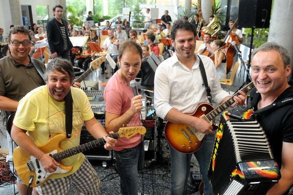 „Pomm Fritz“ probt mit der Jungen Philharmonie