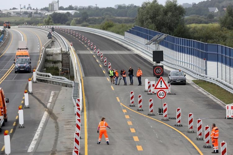 A20 bei Tribsees wieder vierspurig befahrbar