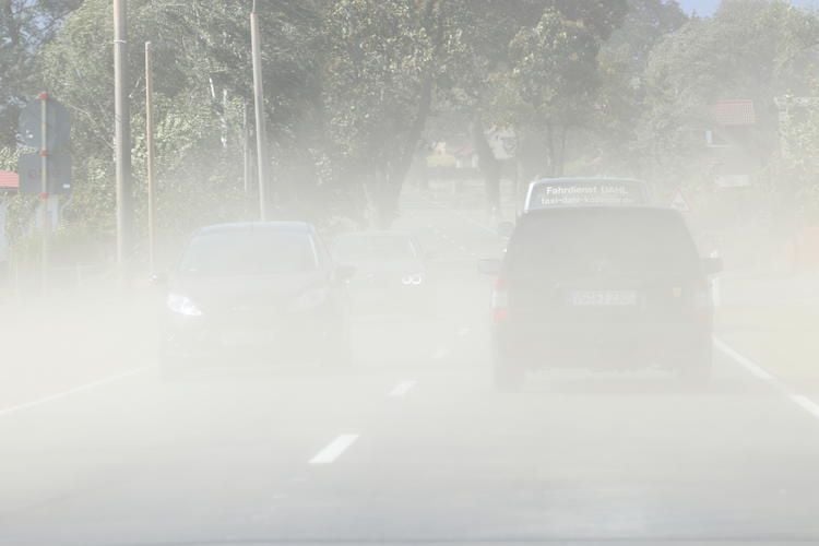 Sandsturm in der Nähe des Autobahn-Kreuzes Schwerin