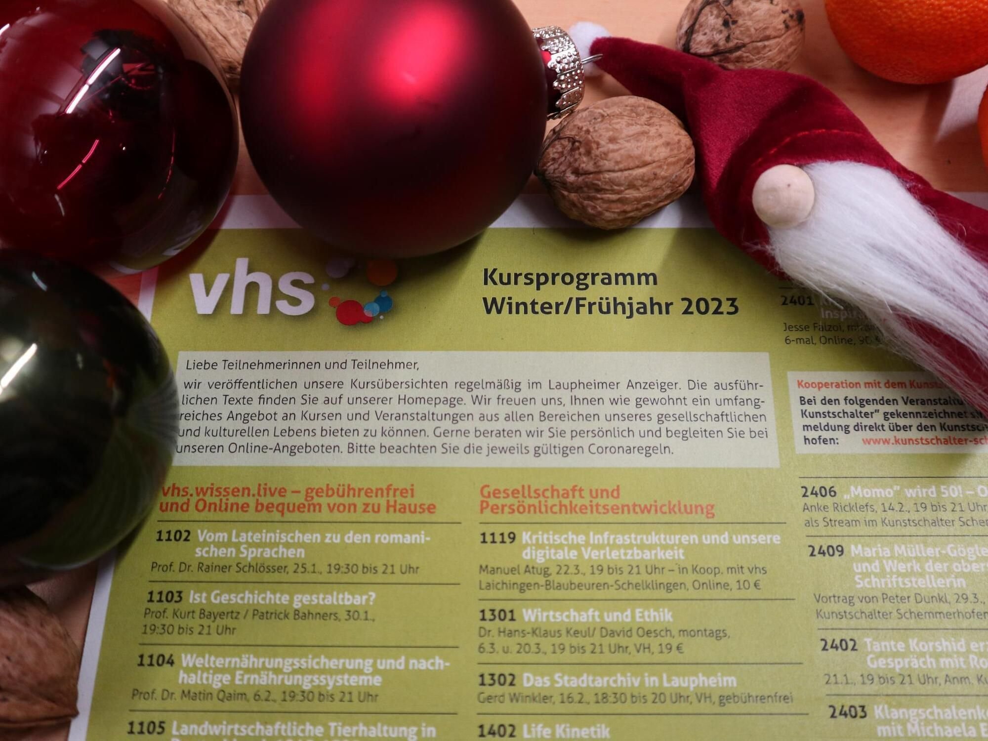 VHS stellt neues Kursprogramm für Winter/Frühling 2023 vor