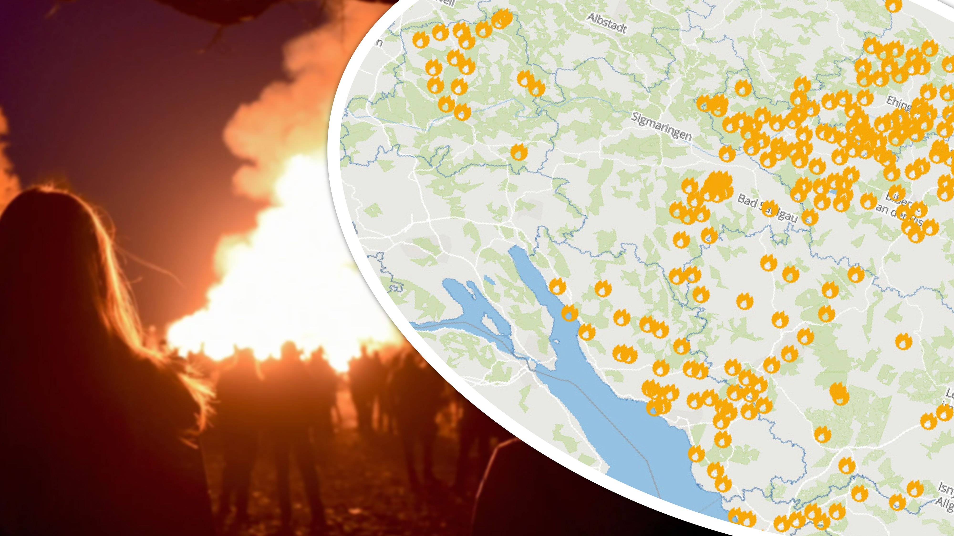 Funken 2023 in Allgäu und Oberschwaben: Wo und wann sie brennen