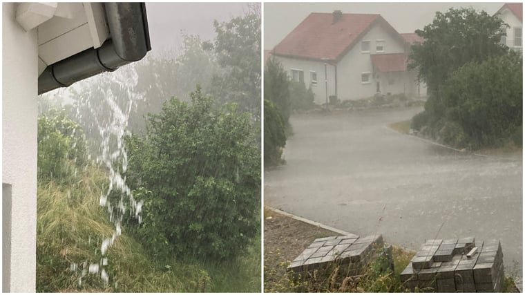 Gewitter Starkregen Hitze: Erste Landkreis in BW betroffen